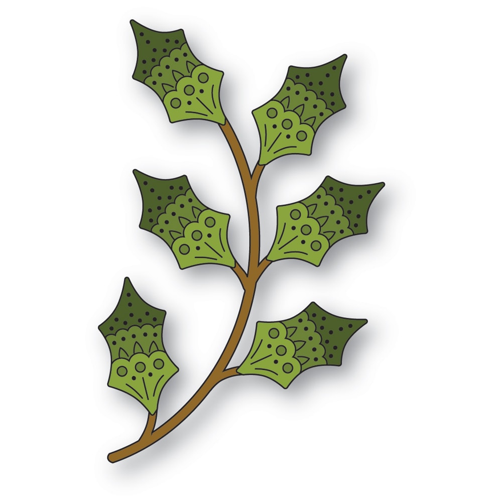 Poppystamps 2749 Nordic Holly Sprig craft die – Sharin Crafter Studio LLC